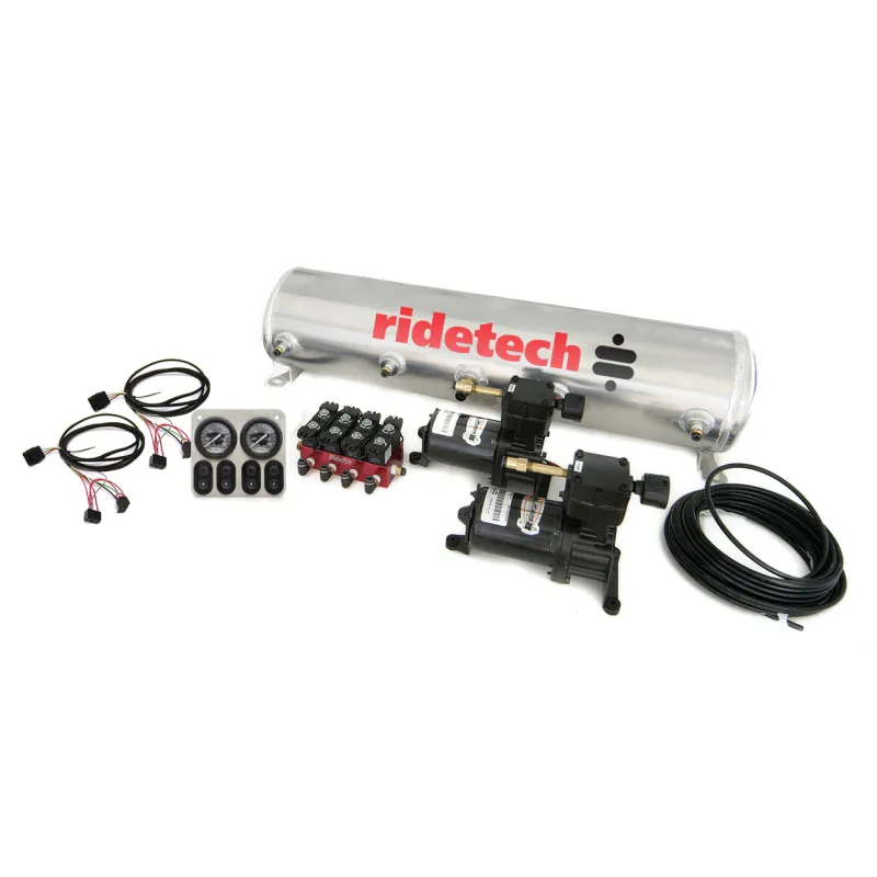 Ridetech 5 Gallon 4-Way Analog Air Ride Compressor Leveling System